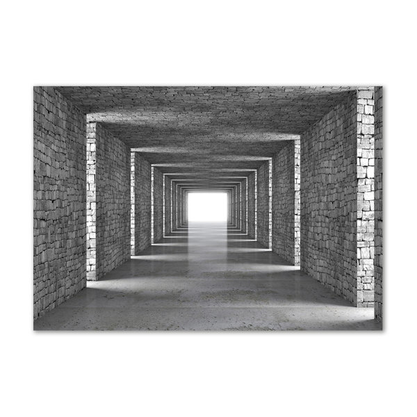 Brayden Studio Brick Tunnel - Ungerahmte Kunstdrucke auf Leinwand | Wayfair.de
